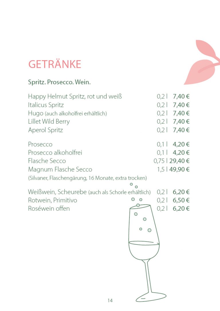 Speisekarte - Cafe bloom Hohenwart